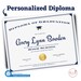 Personalized Diploma of Graduation Printable High School Certificate ...