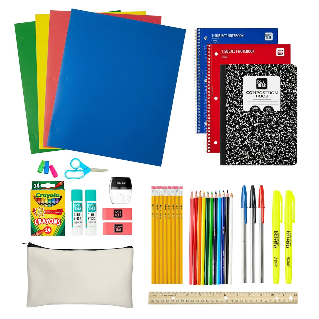 67 Pieces of School Supplies: School Essentials in One Kit for Students ...
