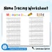 Personalized Name Tracing Worksheet Custom Name Trace Sheet Preschool ...