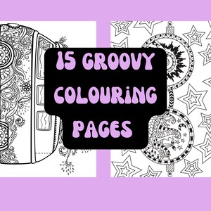 15 Groovy Printable Colouring Pages, Psychedelic Trippy Boho Hippie ...