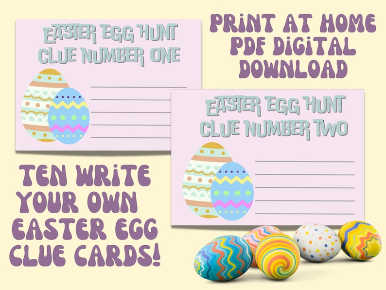 10 Write Your Own Easter Egg Hunt Clues, Printable Easter Activities ...
