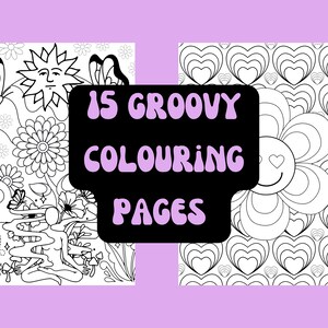 15 Groovy Printable Colouring Pages, Psychedelic Trippy Boho Hippie ...