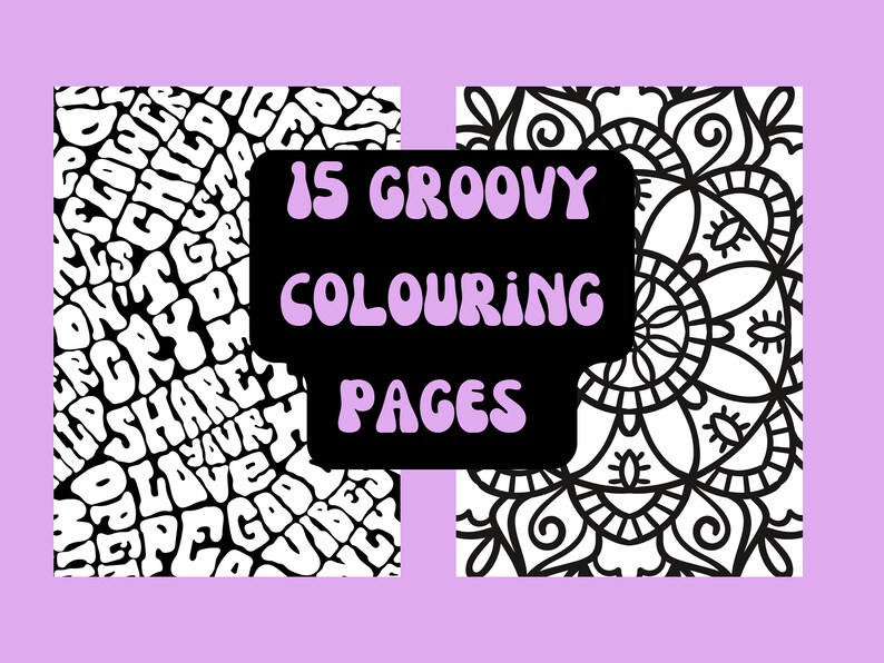 15 Groovy Printable Colouring Pages, Psychedelic Trippy Boho Hippie ...