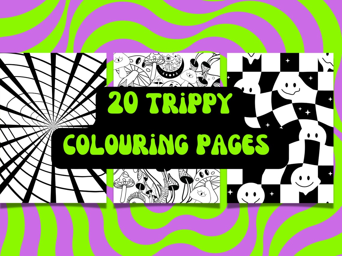 20 Trippy Psychedelic Colouring Pages to Print at Home, Optical ...