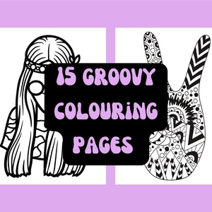 15 Groovy Printable Colouring Pages, Psychedelic Trippy Boho Hippie ...