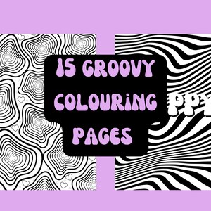 15 Groovy Printable Colouring Pages, Psychedelic Trippy Boho Hippie ...