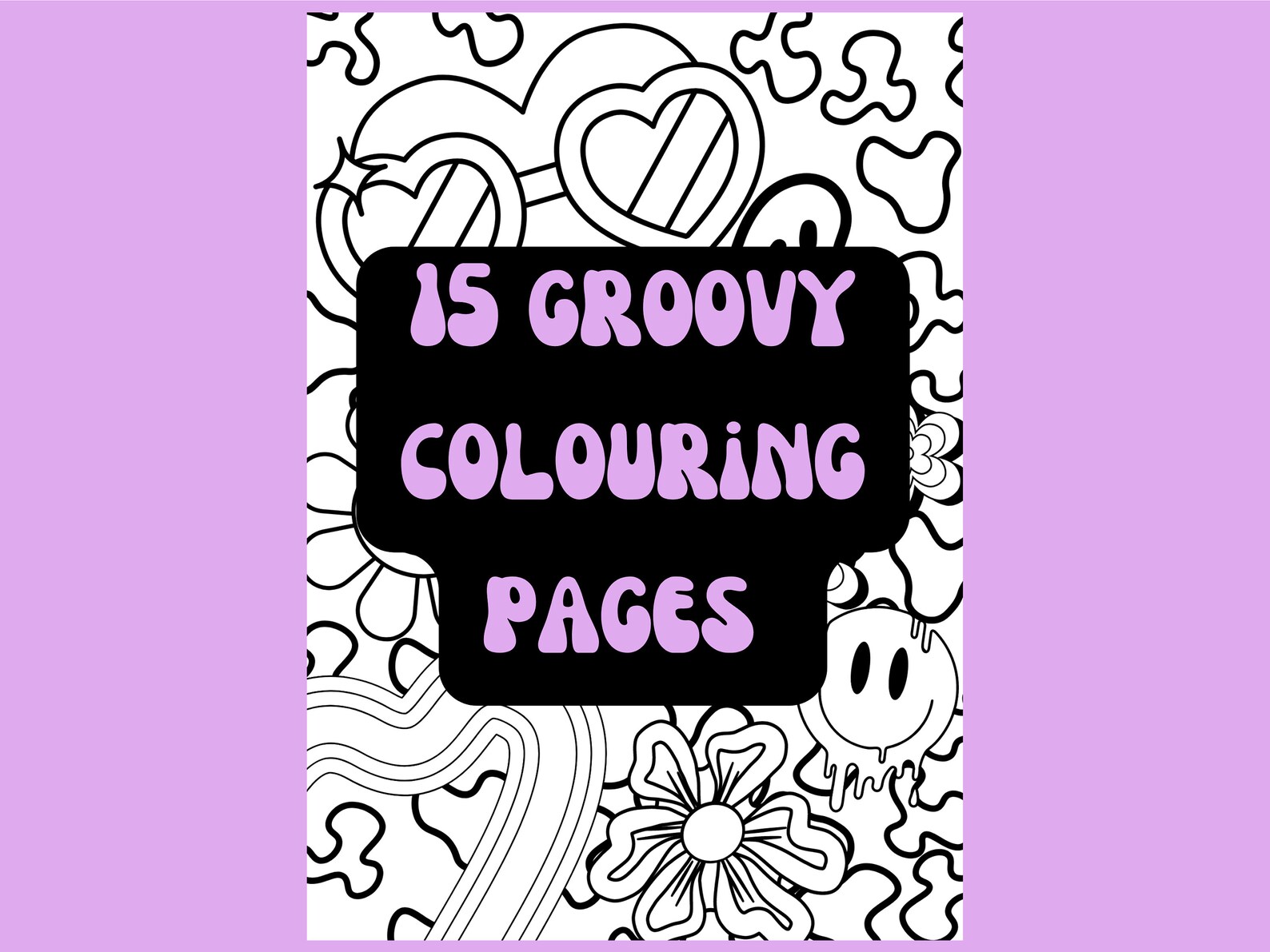 15 Groovy Printable Colouring Pages, Psychedelic Trippy Boho Hippie ...