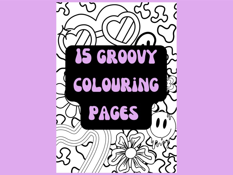 15 Groovy Printable Colouring Pages, Psychedelic Trippy Boho Hippie ...