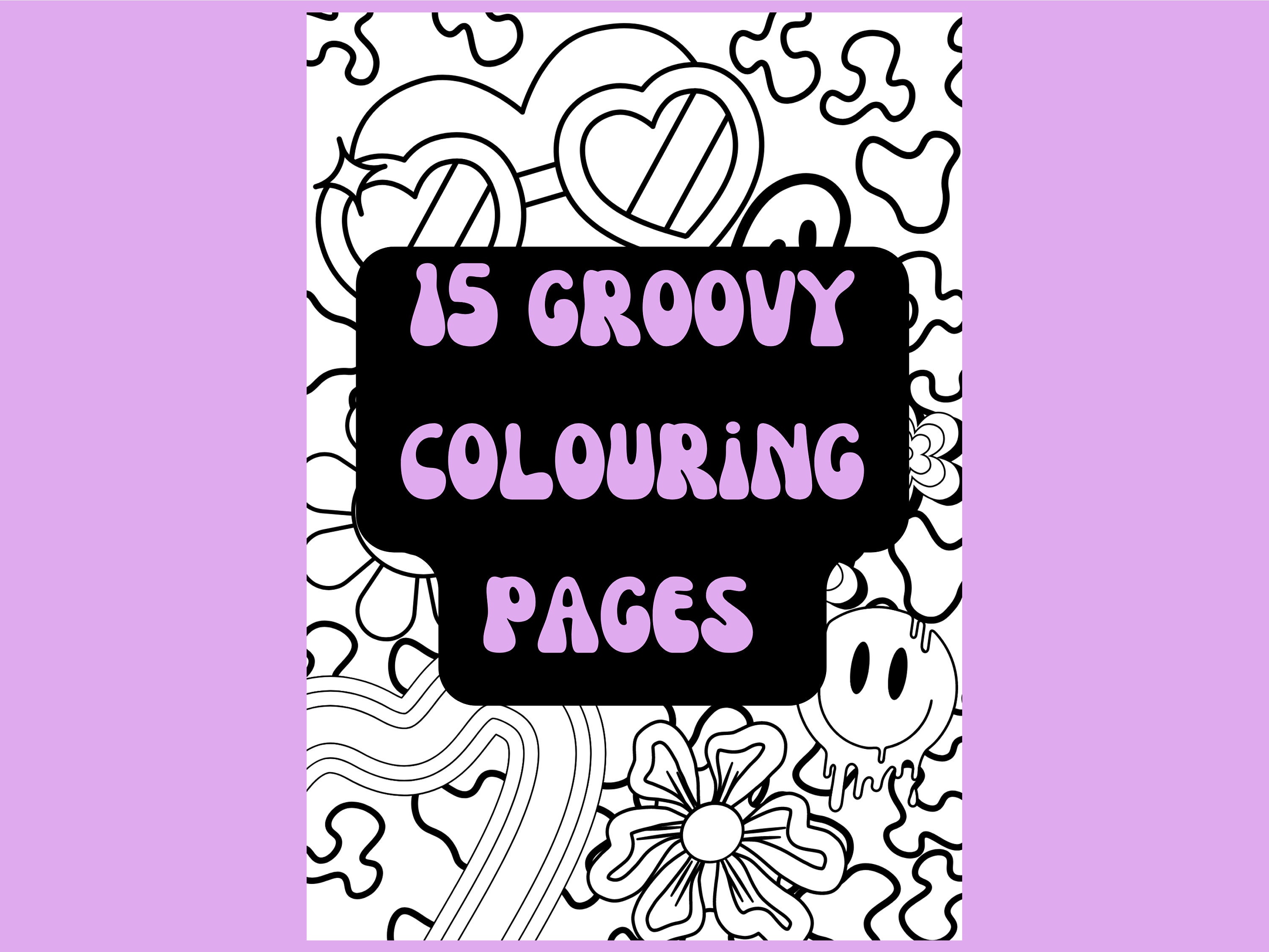 15 Groovy Printable Colouring Pages, Psychedelic Trippy Boho Hippie ...