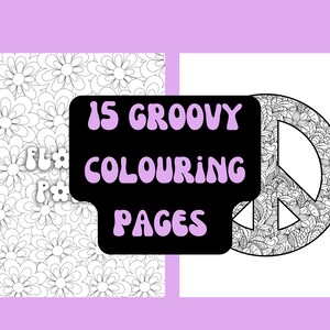 15 Groovy Printable Colouring Pages, Psychedelic Trippy Boho Hippie ...
