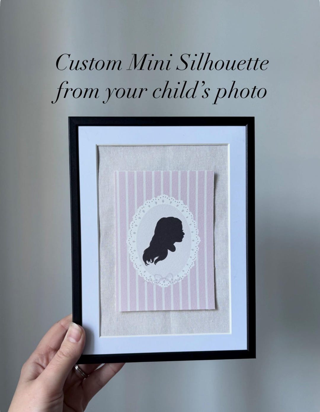 Mini Custom Child Silhouette Portrait From Photo | Personalized ...