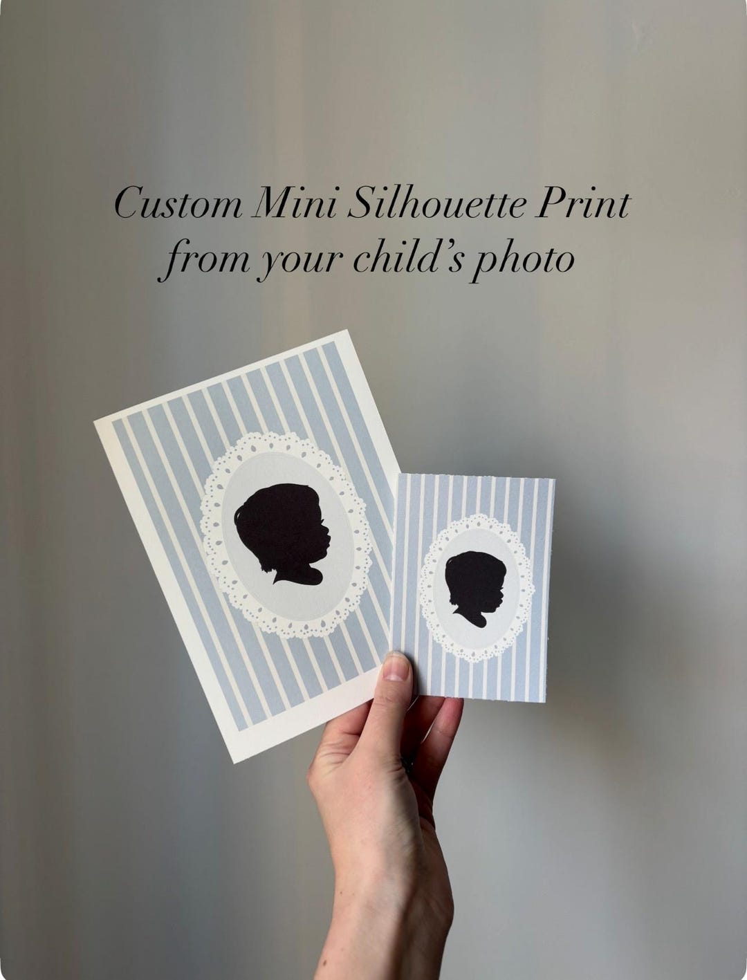 Mini Custom Child Silhouette Portrait From Photo | Personalized ...