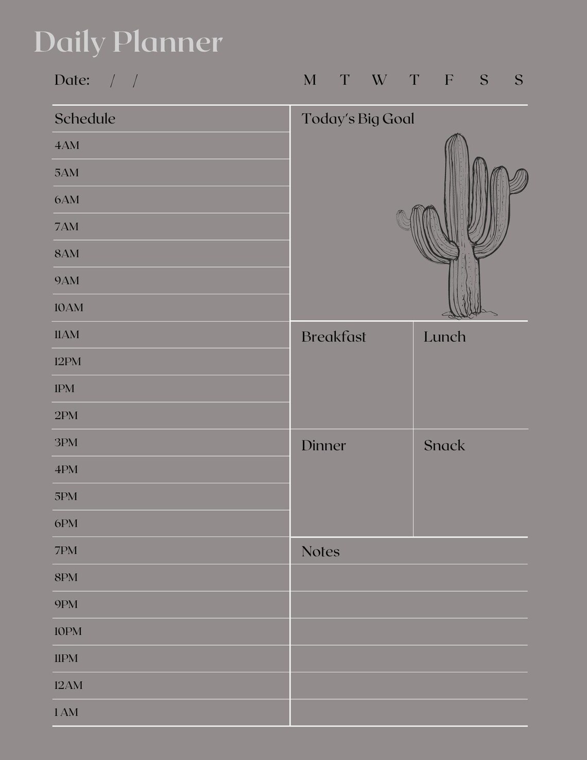 Printable Daily Planner | Western | Digital File - Etsy