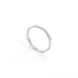 14k Octagon Ring | Honeycomb Ring | Geometric Ring | Stacking Ring ...