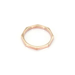 14k Octagon Ring | Honeycomb Ring | Geometric Ring | Stacking Ring ...