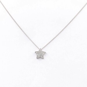 14k Diamond Star Necklace | 0.22ct Natural Diamond Necklace | Celestial Necklace | Handmade ...