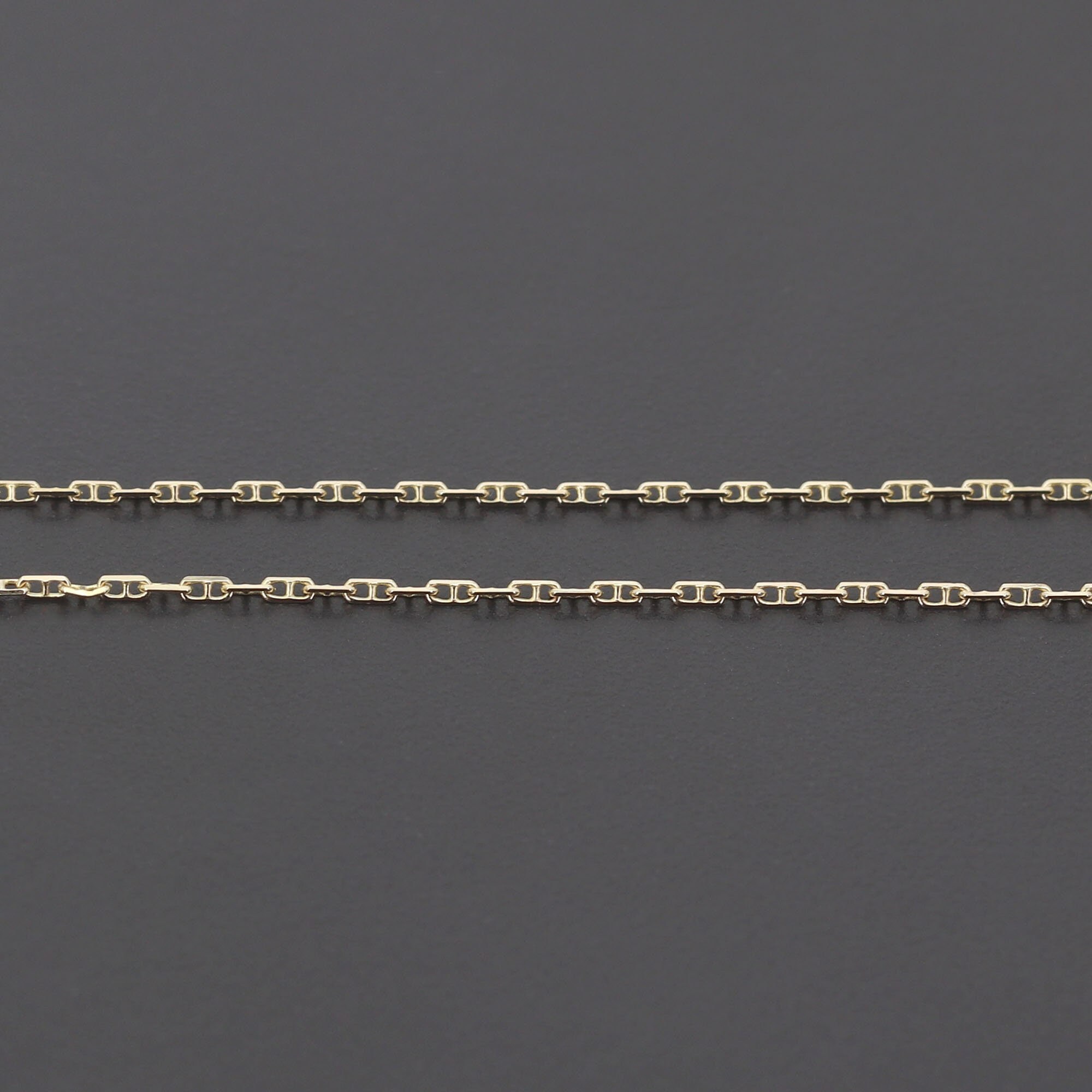 14k Yellow Gold Anchor Chain Anklet | 1.0 MM Anklet | Simple Anklet ...