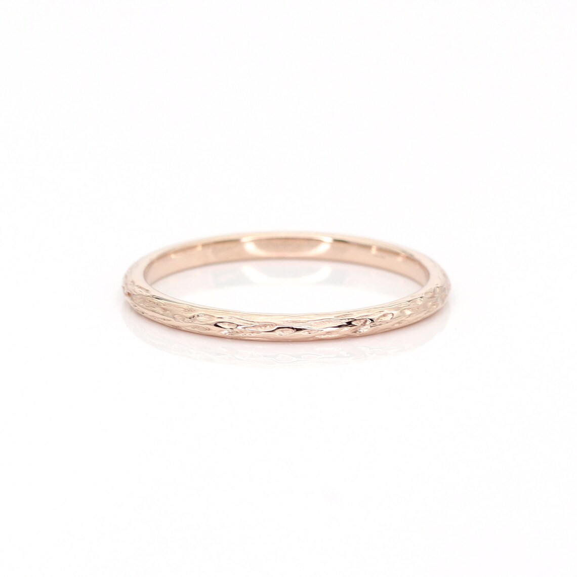 14k Irregular Textured Ring 1.6MM Texture Ring Real Gold - Etsy