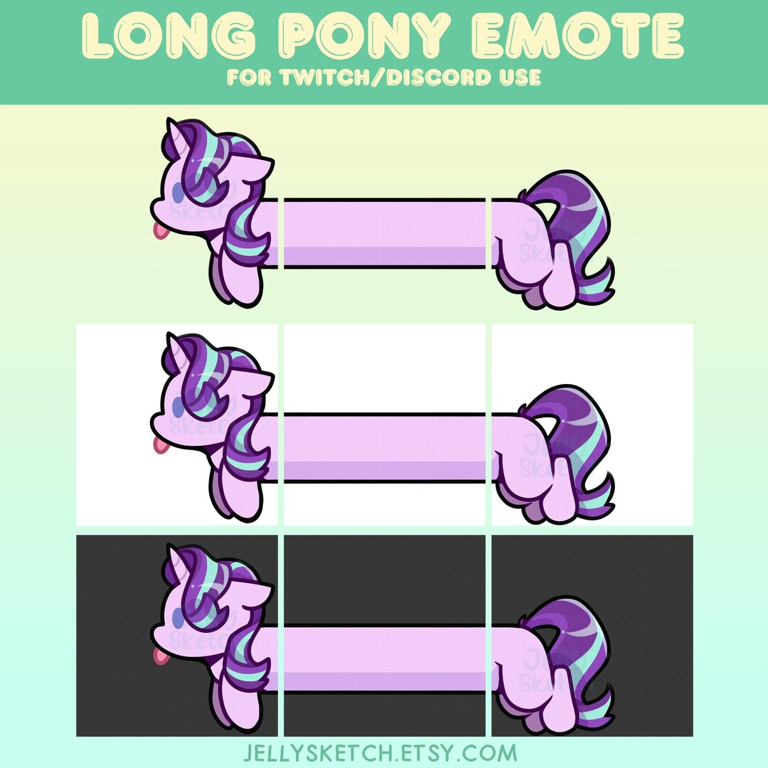 MLP Emote | Long Pony Unicorn Starlight Glimmer | 3 Piece Twitch ...