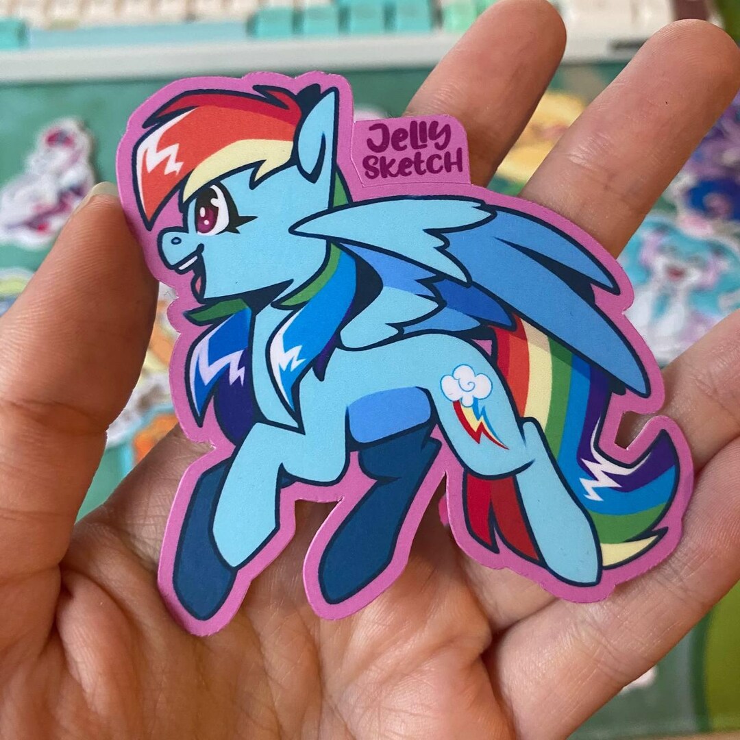 MLP Sticker | Rainbow Dash - Etsy