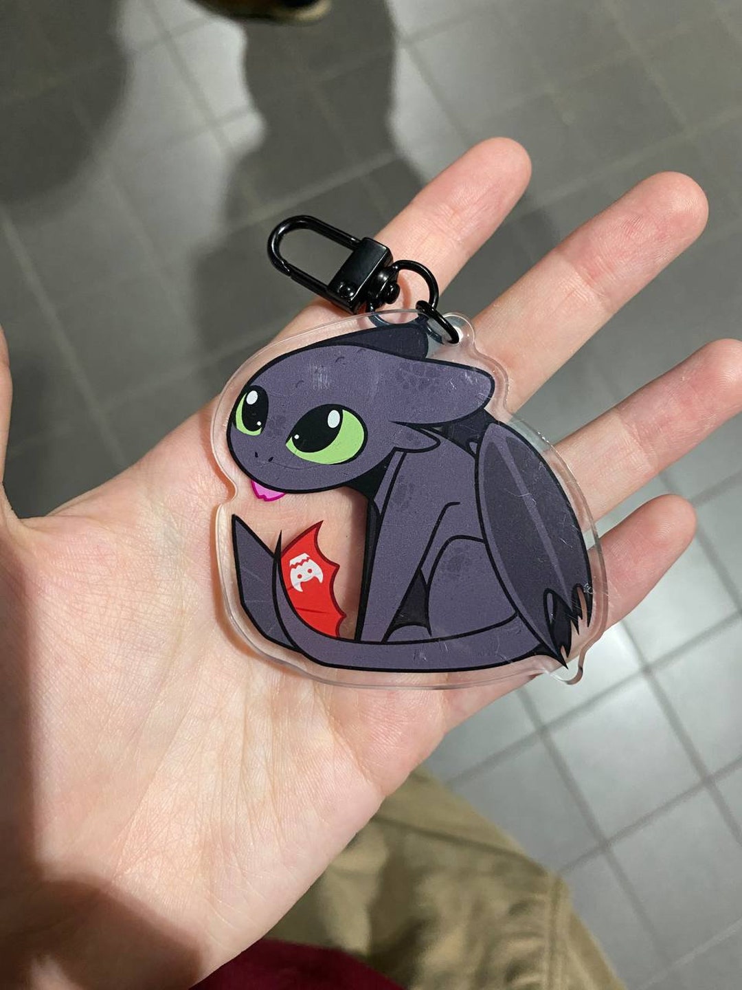 HTTYD Keychain Toothless Black Dragon Acrylic Keychain - Etsy