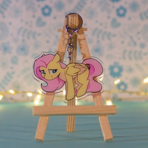 MLP Keychain Fluttershy Double-sided Acrylic Keychain - Etsy