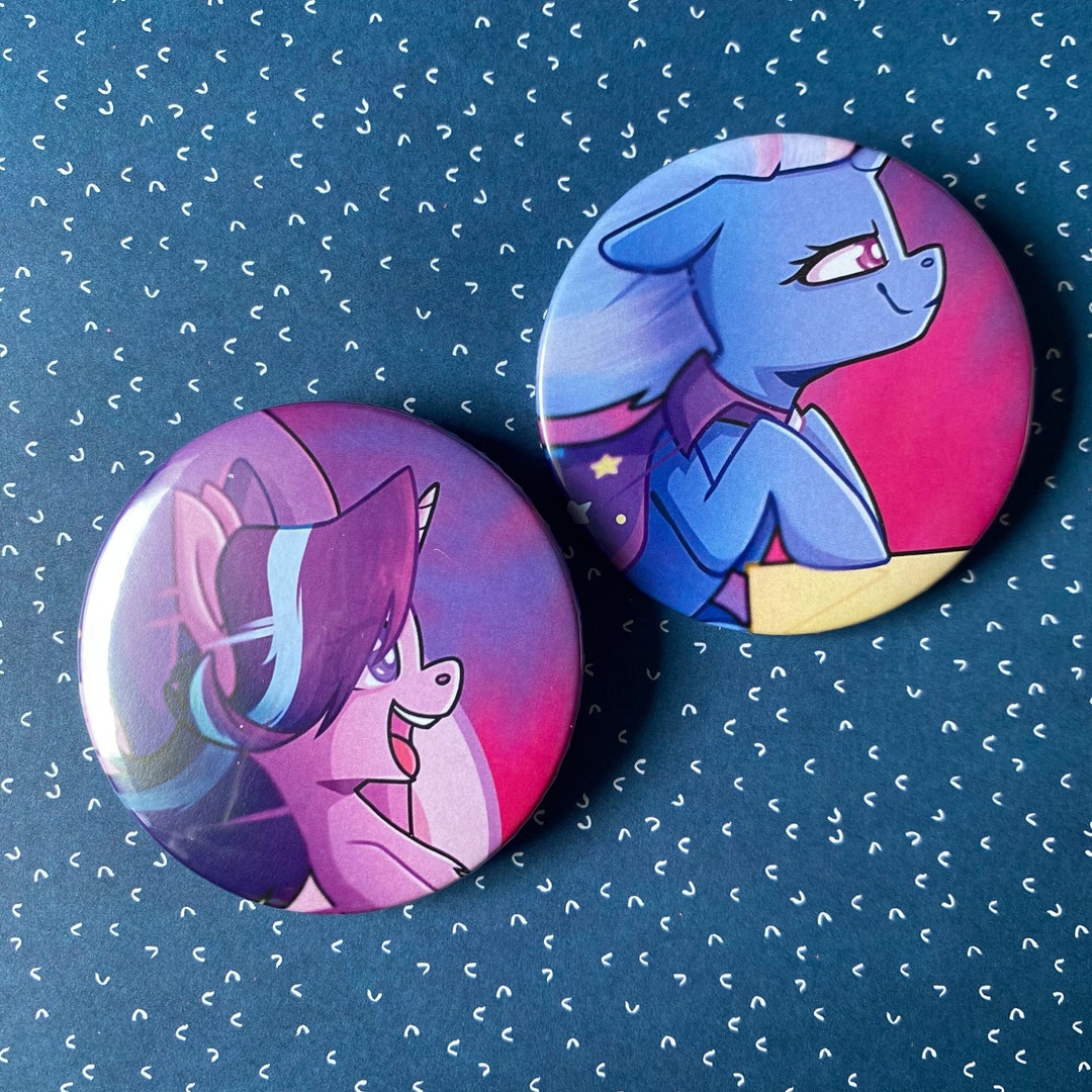 MLP Button Trixie & Starlight on the Rocket Matching Pins - Etsy