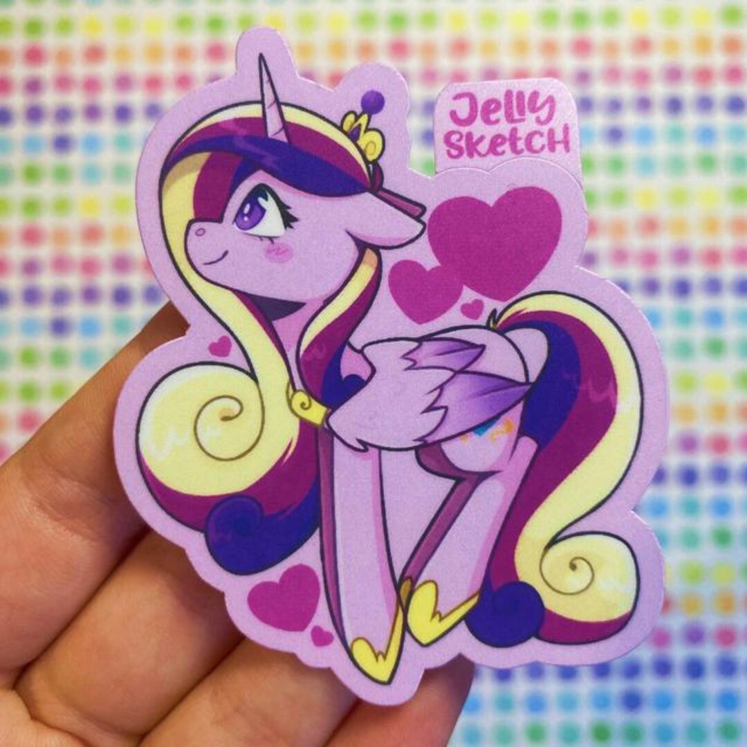 MLP Sticker Princess Cadance Pony Paper Laminated Self-adhesive Sticker ...