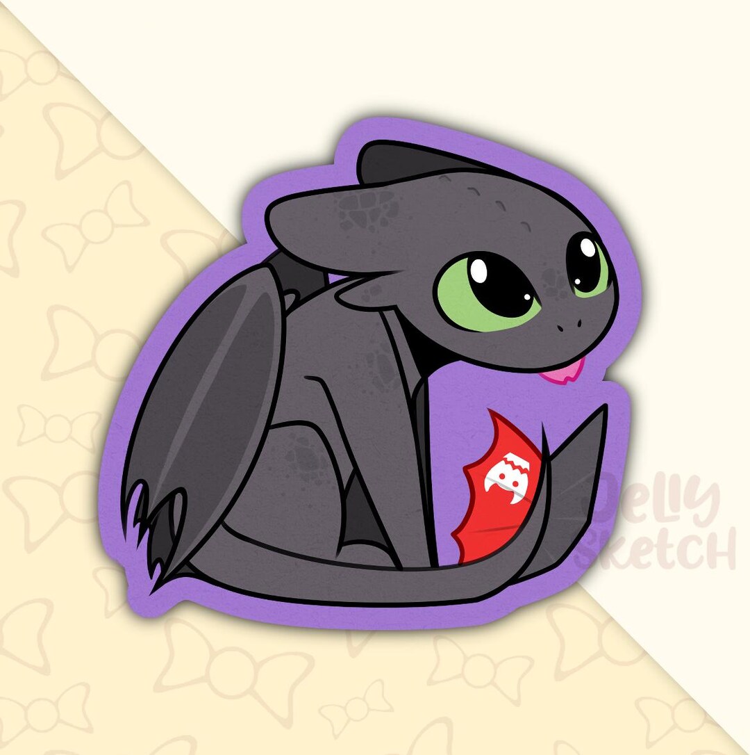 HTTYD Sticker | Toothless Head - Etsy