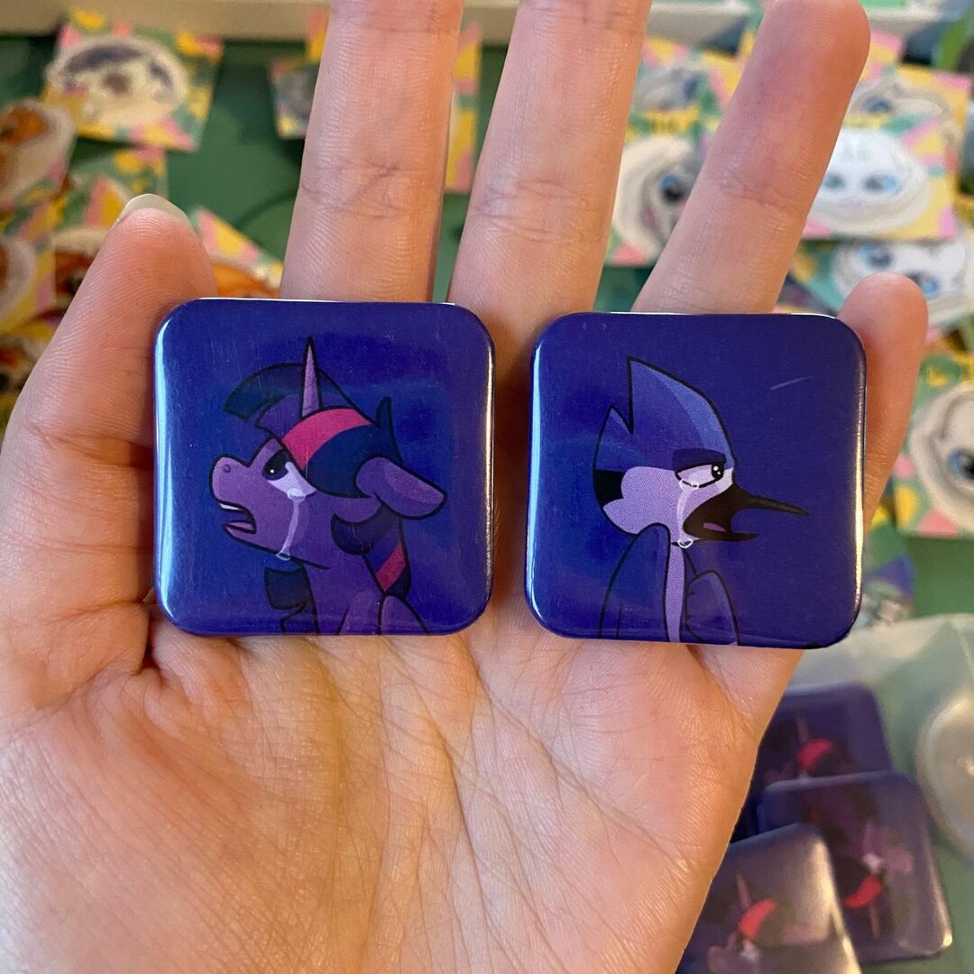 MLP Button Twilight Sparkle X Mordecai Airplanes Meme - Etsy