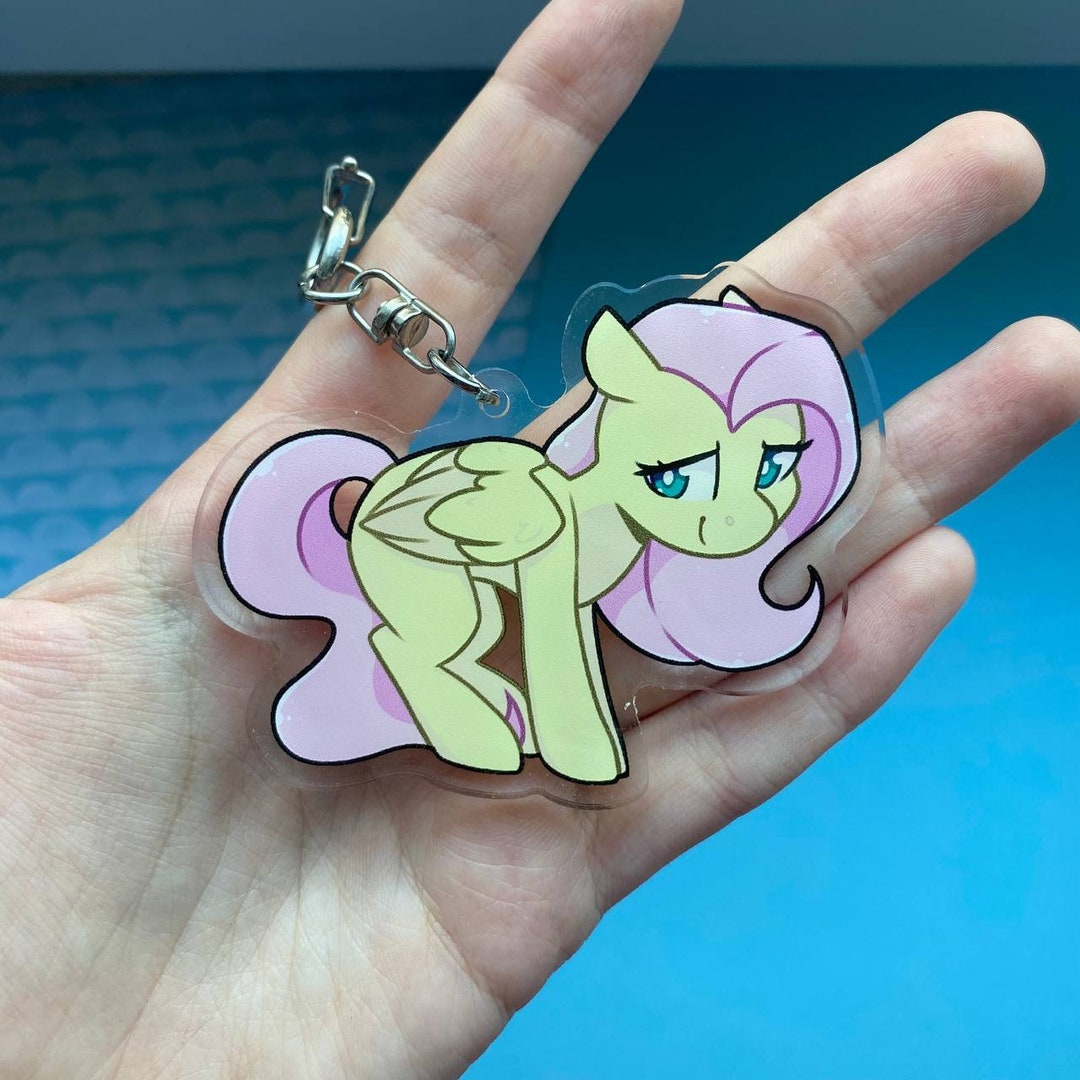 MLP Keychain Fluttershy Double-sided Acrylic Keychain - Etsy