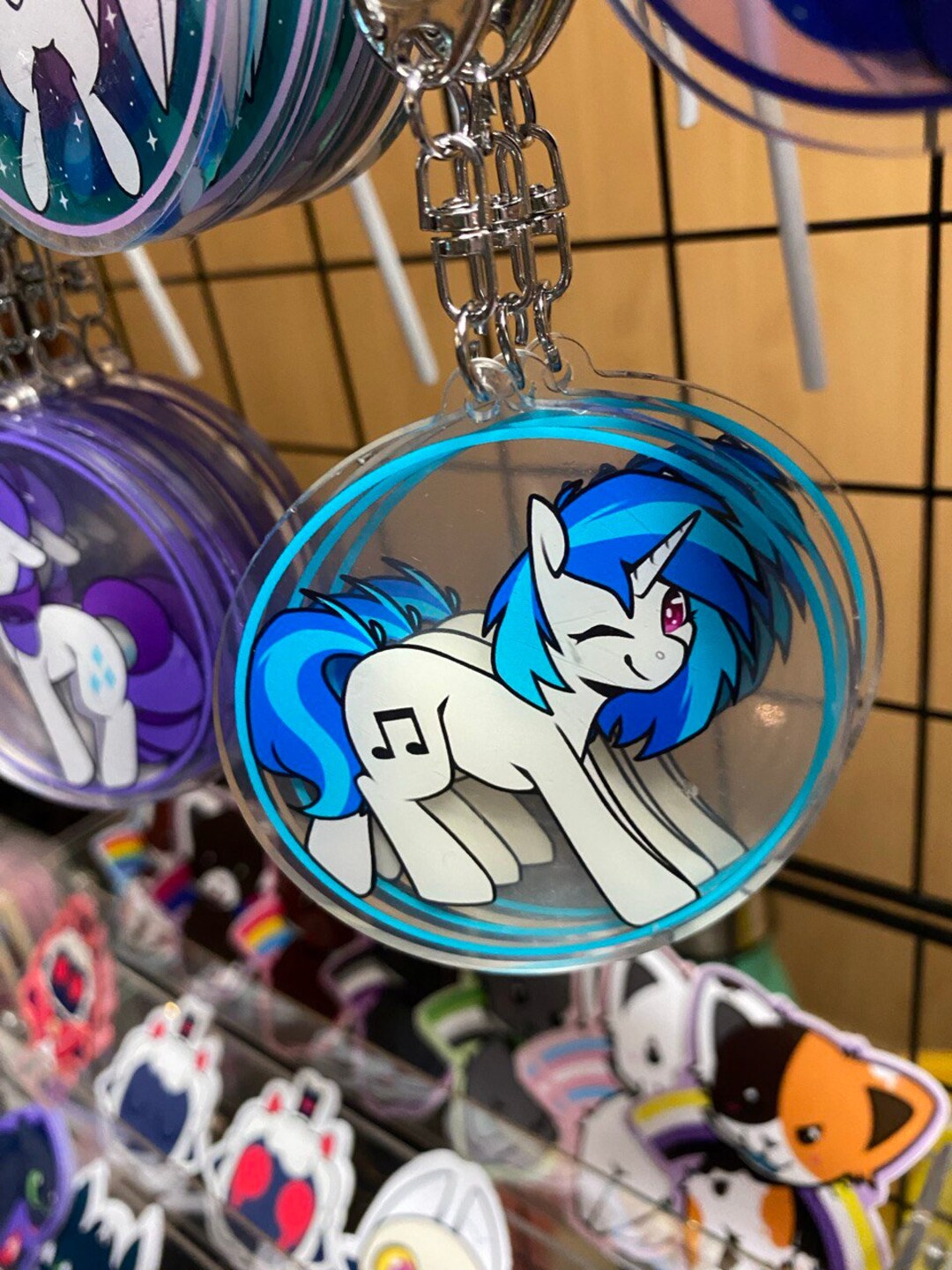 MLP Keychain Vinyl Scratch DJ Pon-3 Bubble Double-sided Acrylic ...
