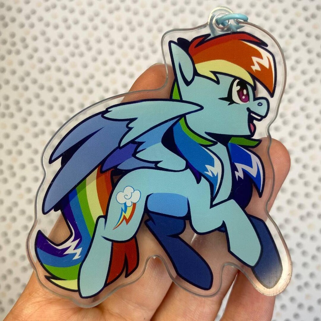 MLP Keychain Rainbow Dash - Etsy