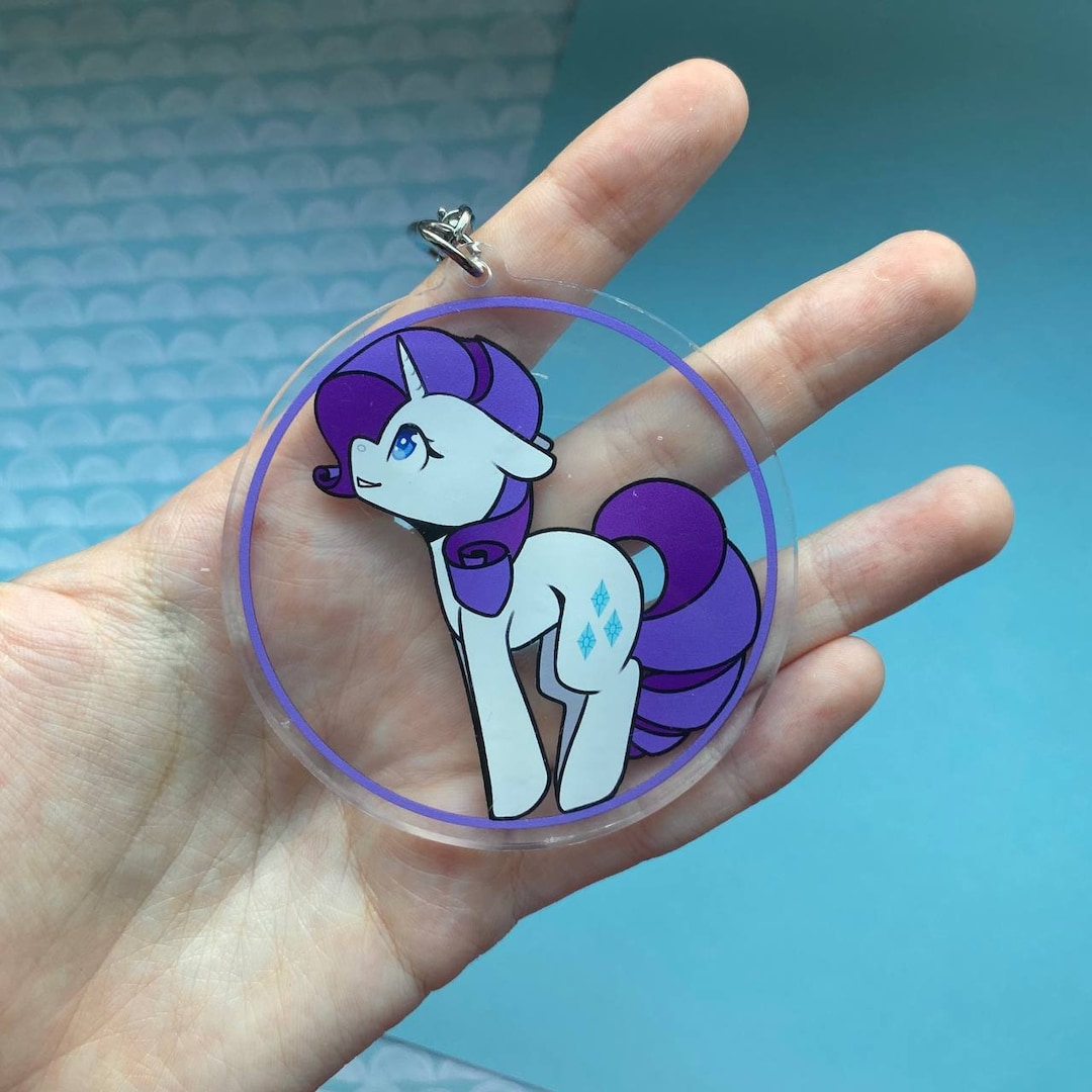 MLP Keychain Rarity Bubble Double-sided Acrylic Keychain - Etsy