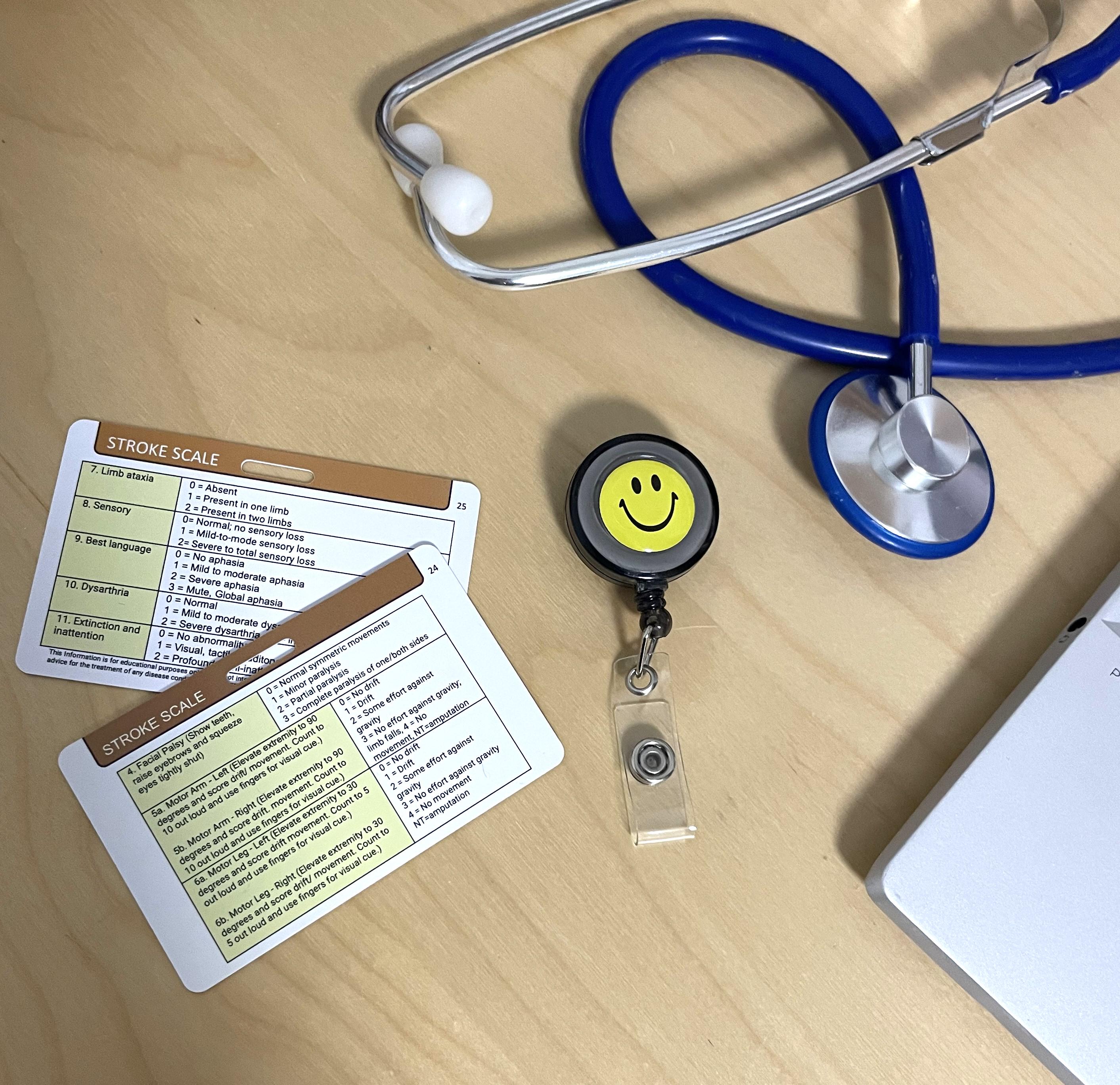 2 Set Stroke Scale Badge for Nurses, NIHSS Stroke Pocket Badge, EMT ...