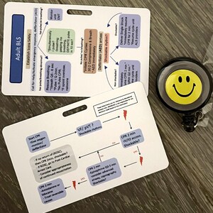ACLS BLS CPR Badge Cards: Double-sided Medical Reference - Etsy
