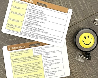 FAST-ED Stroke Badge Buddy, Paramedic, Nurse, Doctor, EMS, Scoring Tool ...