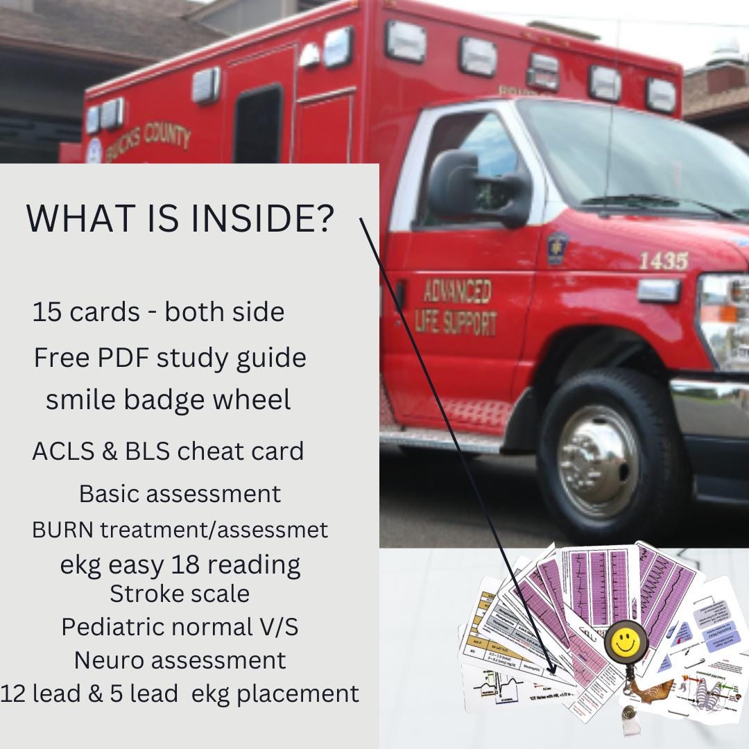 Emt/ems/paramedics/ems Student Reference Badge ID 15 Card Set Soap.pcr ...