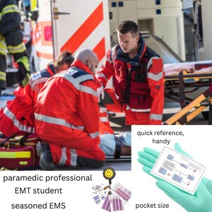 Emt/ems/paramedics/ems Student Reference Badge ID 15 Card Set Soap.pcr ...