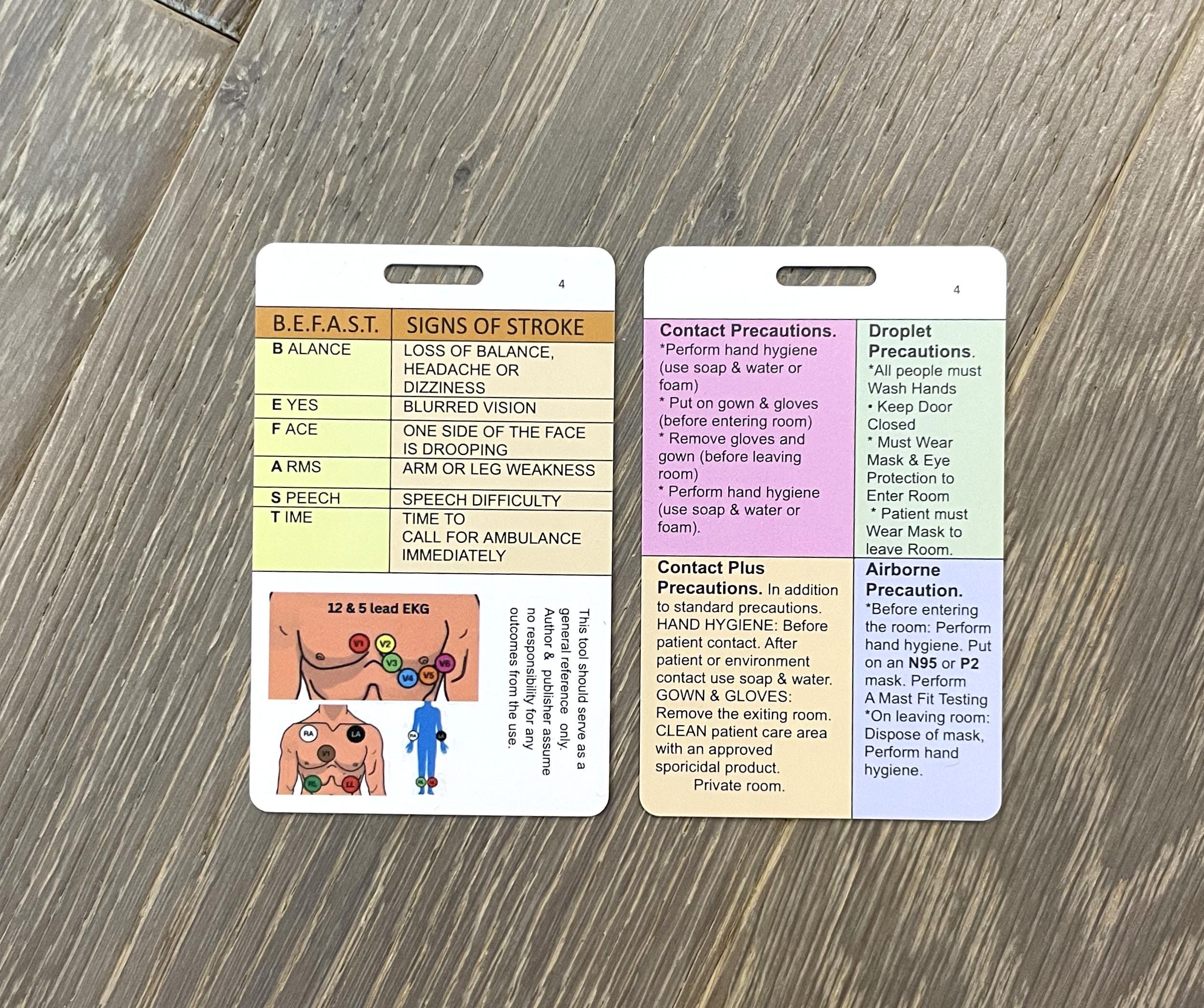 CNA, PCT, Ma/tech Badge Reference Cards - 5 Card Set - Cna / Na ...