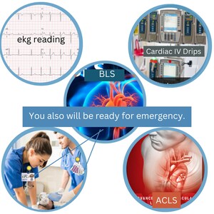 EKG Nurse Badge Reference Card, Nursing School Student 7 Badge Cards Cpr, Acls, Bls, Code Blue ...