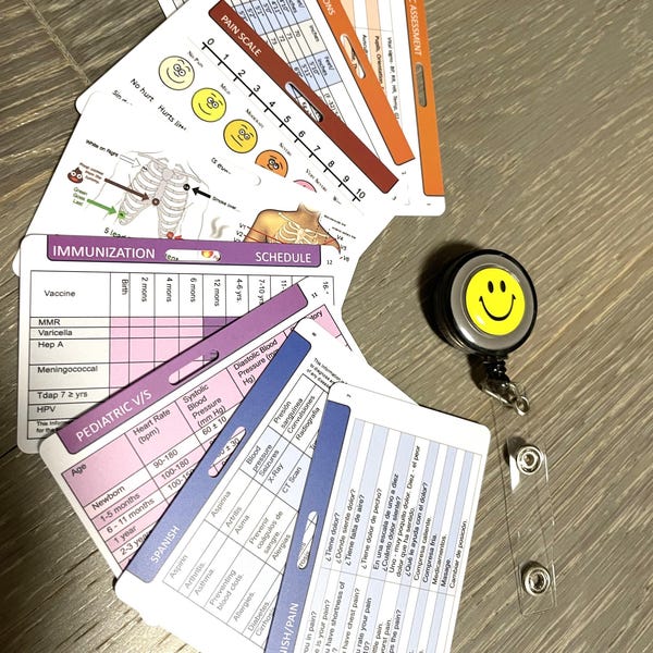 Cna Badge Reference Card - Etsy