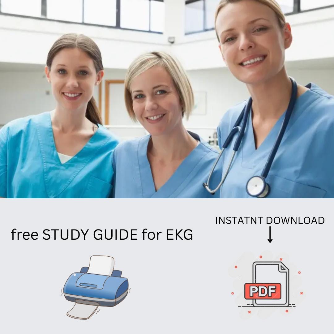 EKG Rhythm Badge Cards, ECG Interpretation Study Guide (PDF) - Etsy