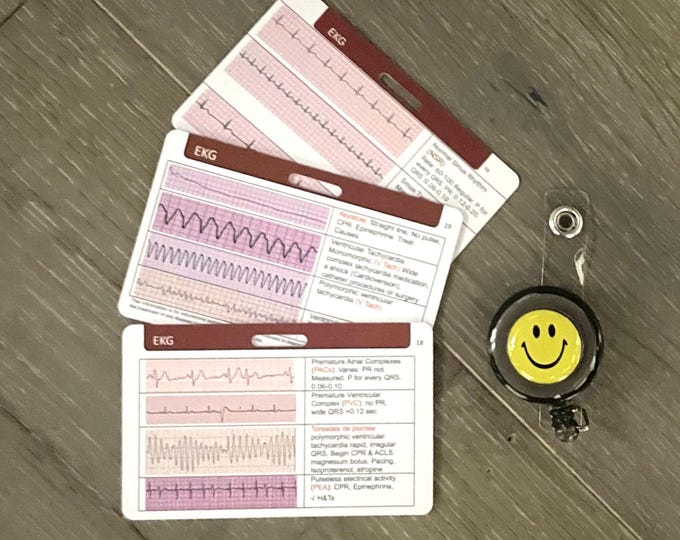 EKG Ruler Horizontal Badge Card Tool - ECG and Electrocardiogram Ruler ...