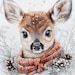 Winter Fawn Watercolor Clipart Set, Cute Fawn PNG, Fawn Baby Design, 5 ...