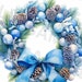 5 Christmas Wreath Clipart, Digital Clipart, Watercolor Clipart, High ...