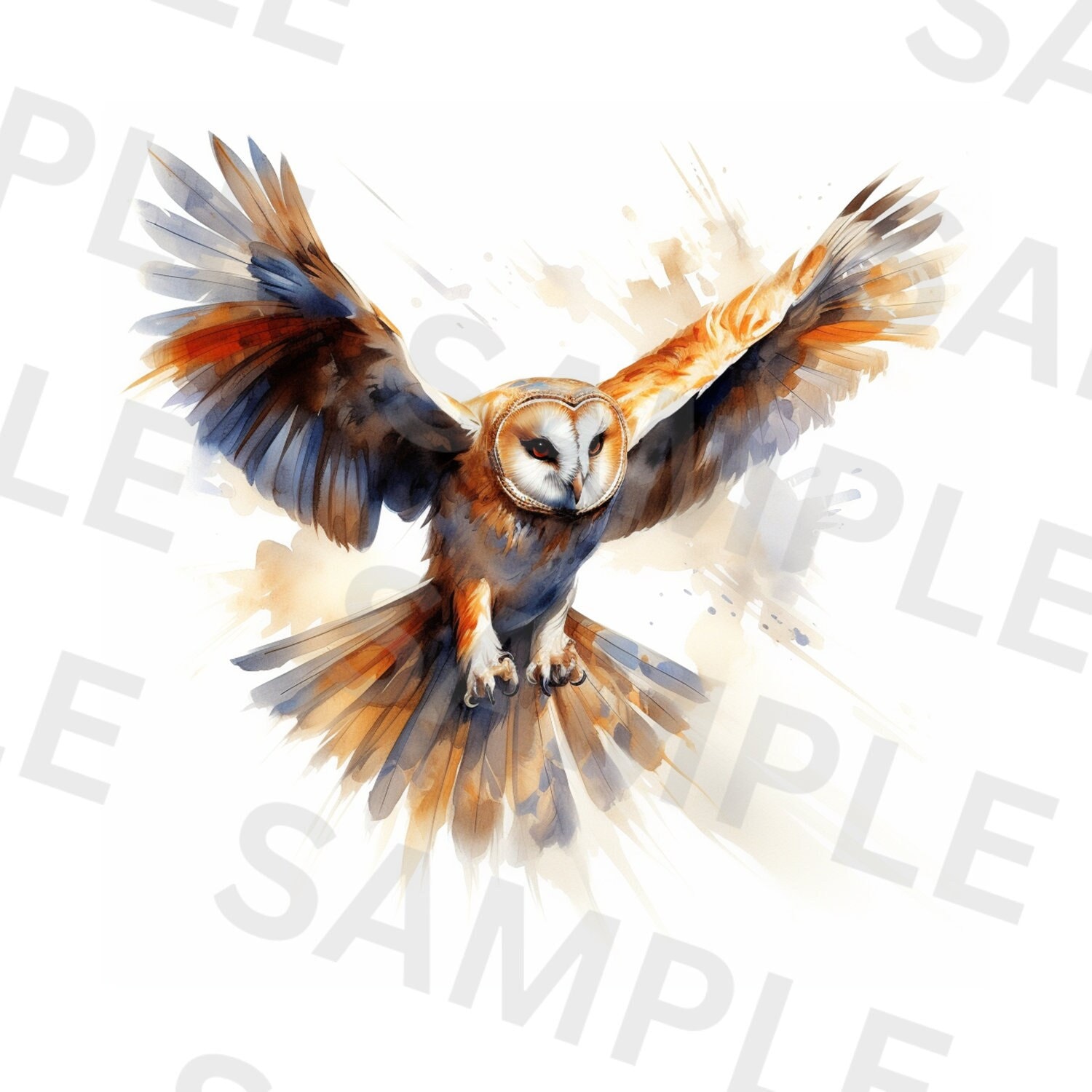 5 Barn Owl Clipart, Snow Owl Clipart, Cute Owl, Digital Clipart ...