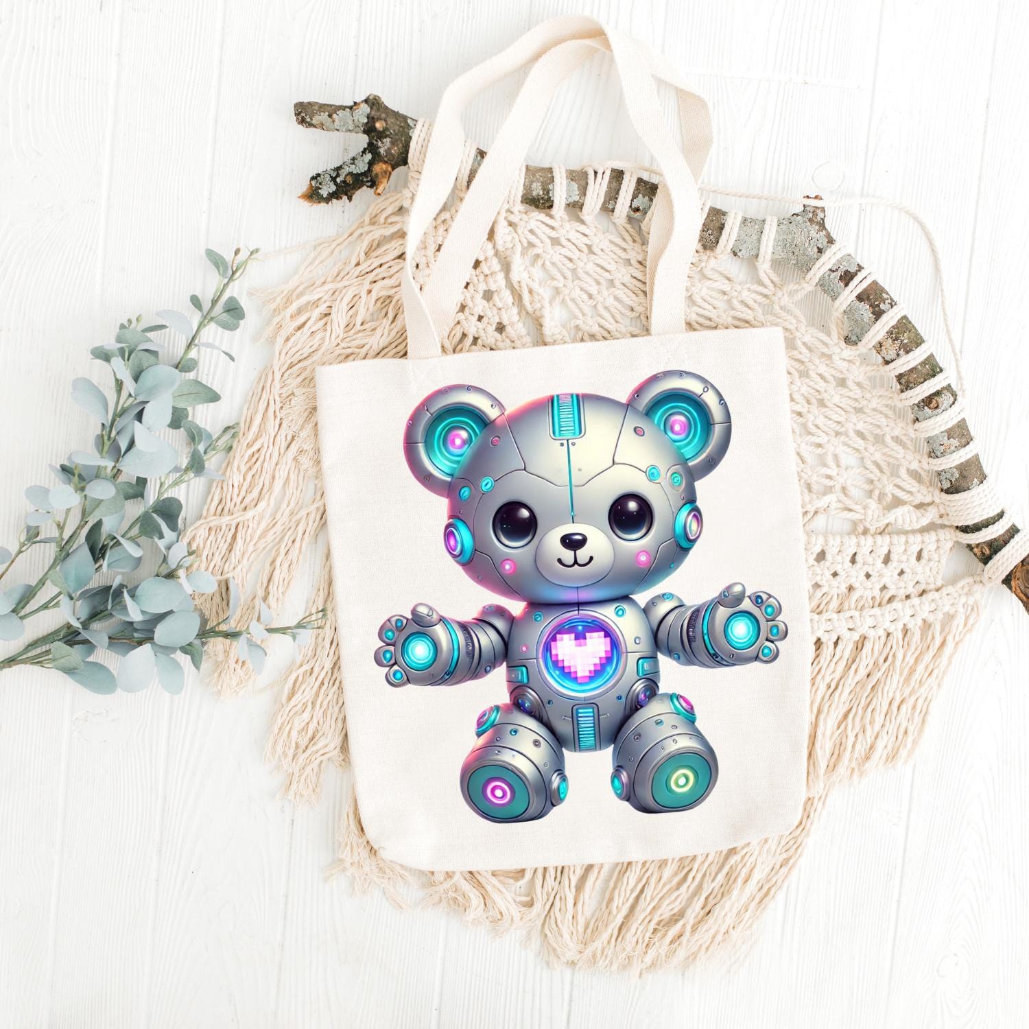 Robot Bear PNG, Gamer Teddy Bear Clipart, Cute Robot Animal PNG, Tech ...