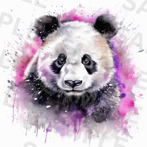 5 Panda Bear Clipart Set, Bear Face Clipart PNG, Panda Bear PNG ...