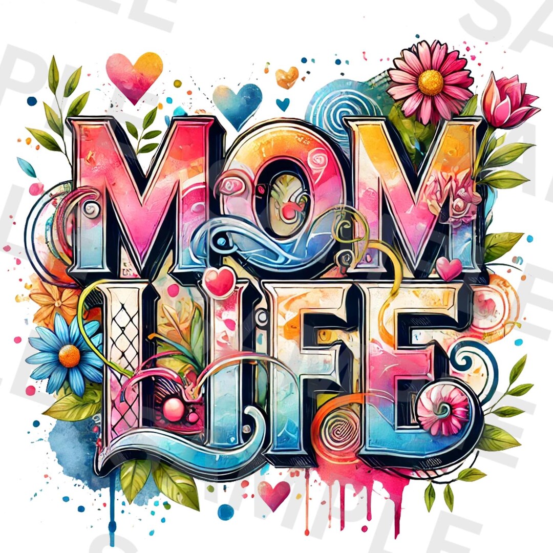 Mom Life Png, Sublimation Design, Motherhood Png, Mama Life Png, Trendy ...